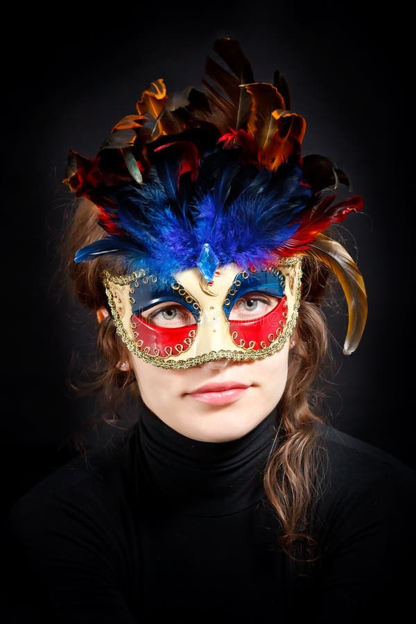 Bride in a Italian Carnaval Mask Stock Photo - Image of female ...