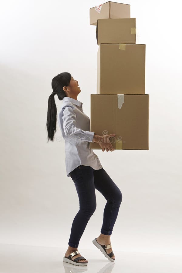 Man carry boxes stock photo. Image of physical, space - 11400094