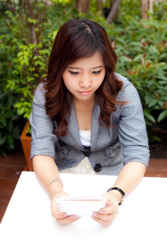 Woman carry note paper. stock image. Image of look, cute - 22443681