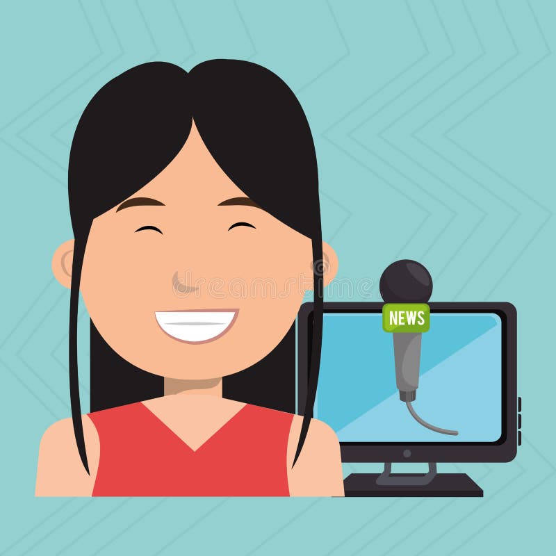 Man Cartoon Speak Microphone Stock Illustration - Illustration of talk ...