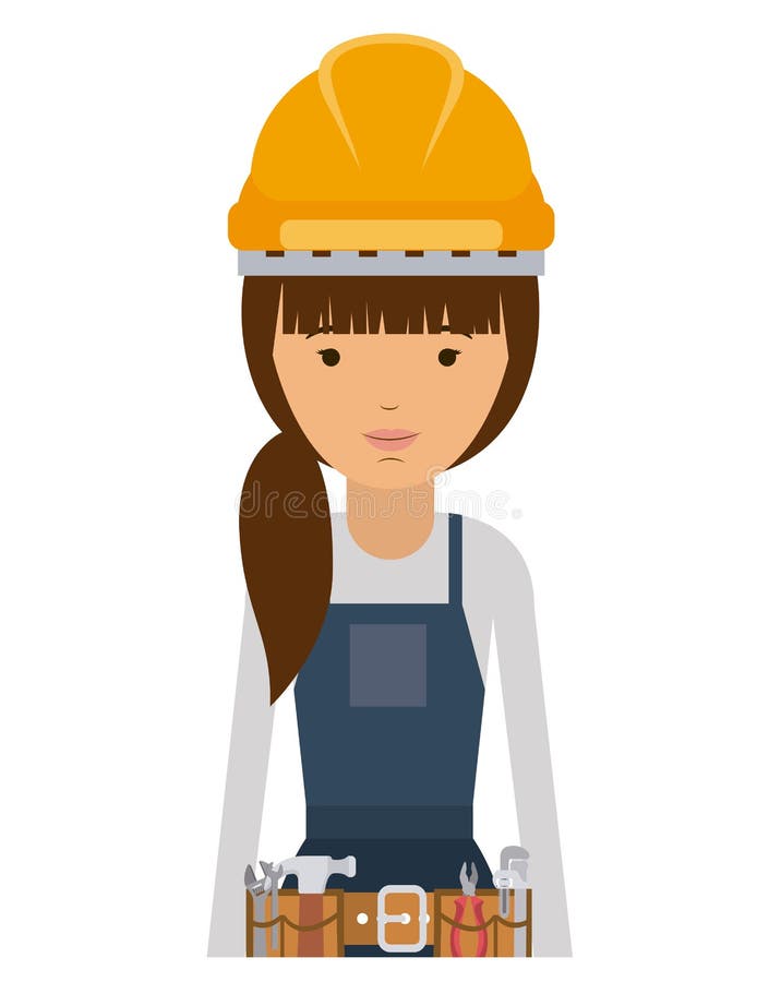 Woman Cartoon with Uniform Design Stock Vector - Illustration of ...