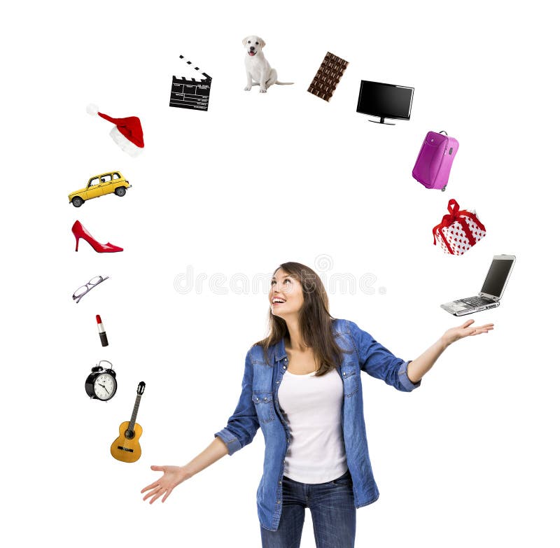 Woman catching something stock photo. Image of jugglery - 59126842