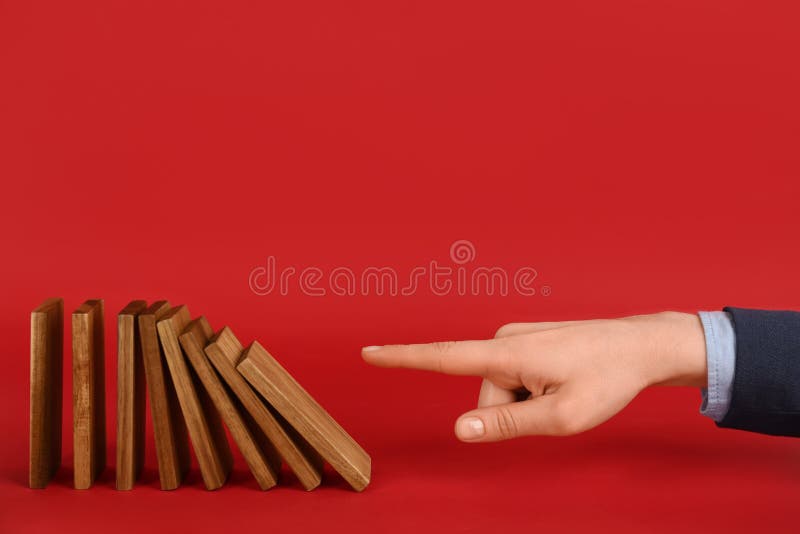 Business Woman Search Strategy Red Domino Tile Stock Photos - Free ...