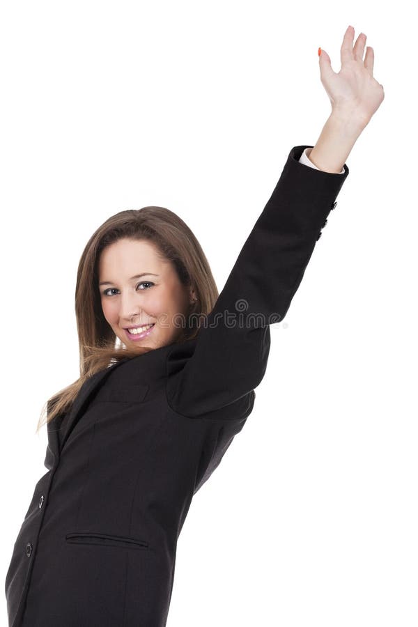 Woman celebrating victory stock photo. Image of female - 40201276