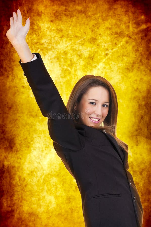 Woman celebrating victory stock photo. Image of female - 40201276
