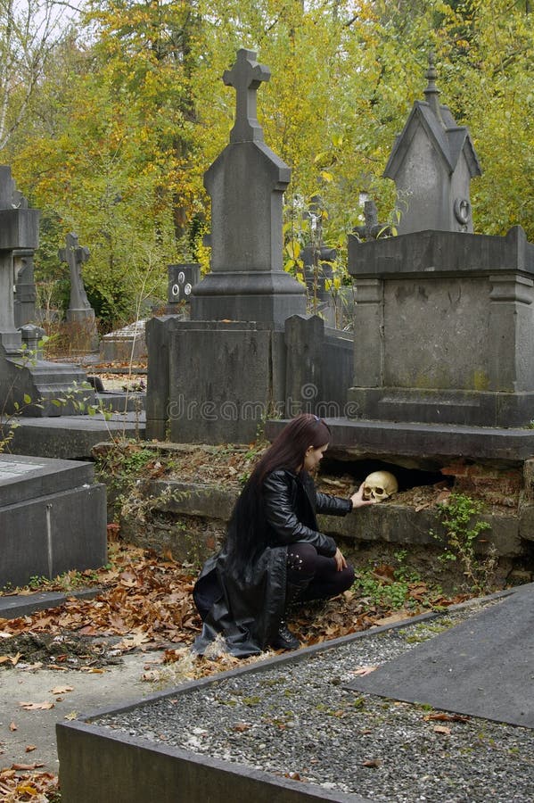 Gothic pale skin woman stock photo. Image of portrait - 2974638