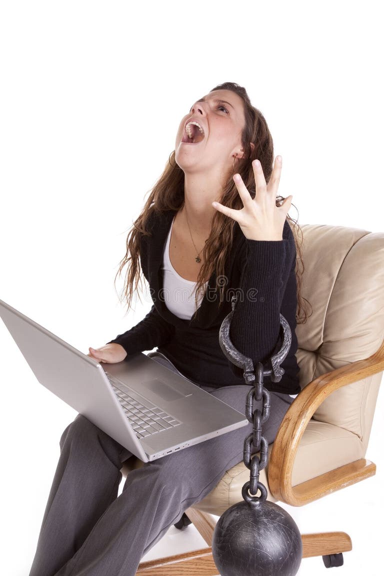 145 Woman Chained To Computer Stock Photos - Free & Royalty-Free Stock ...