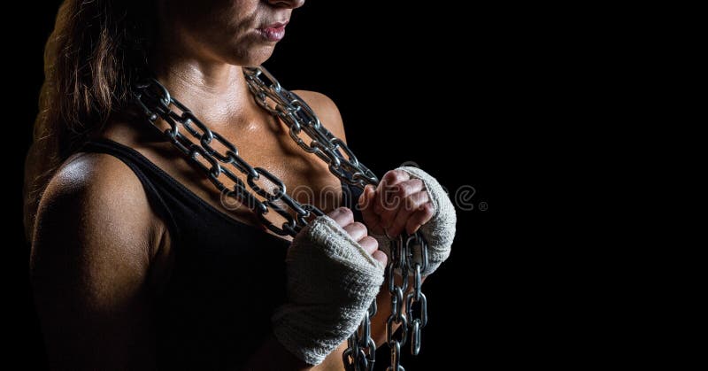 Woman in Chains stock image. Image of girl, locked, girls - 13904297