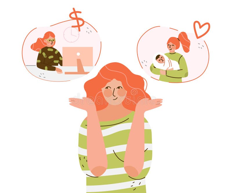 Woman Character Make Choice Choosing between Two Options Vector ... Woman Character Make Choice Choosing between Two Options Vector ...