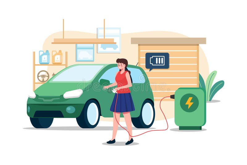 Woman Electric Car Stock Illustrations – 1,237 Woman Electric Car Stock ...