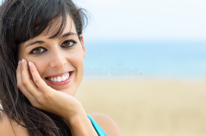 Woman Charming Face on Summer Stock Photo - Image of cute, lovely: 28662056