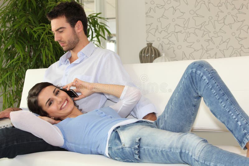 Woman Chatting on Cellphone Stock Image - Image of happy, call: 22691447