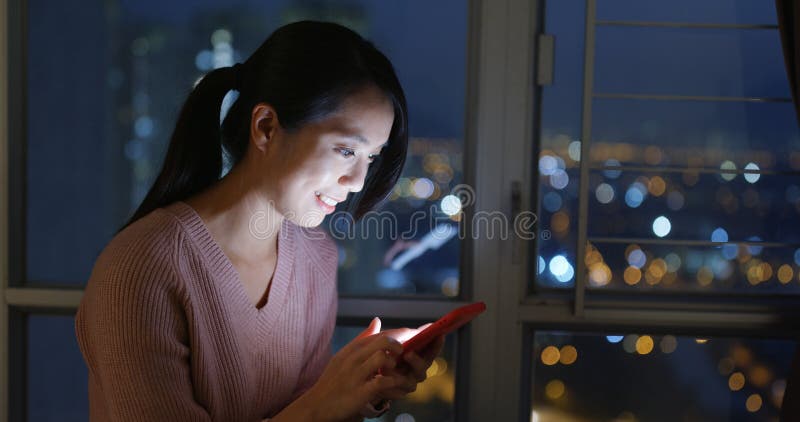 Woman Check on the Phone in City Stock Photo - Image of home, mobile ...