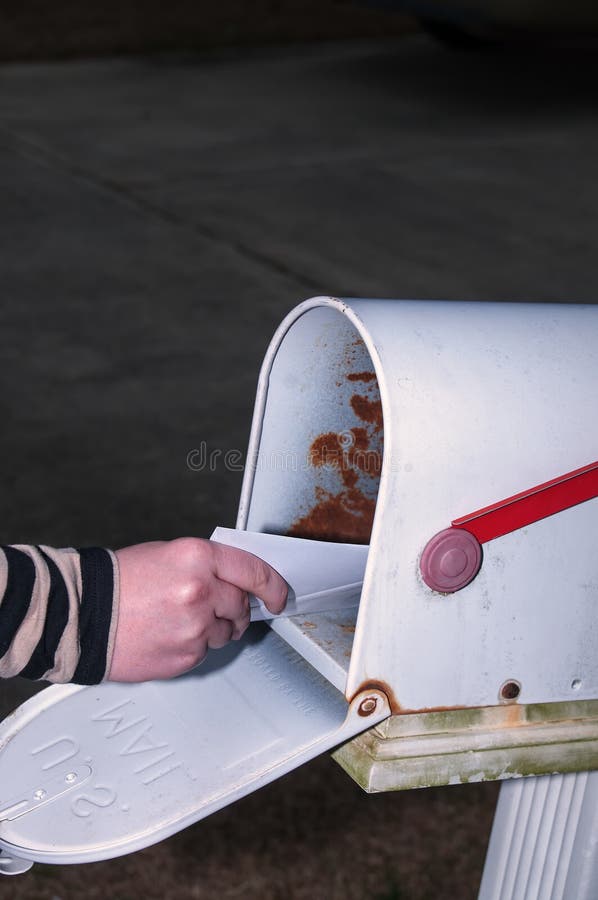 Woman checking the mail stock image. Image of mailman - 39048099