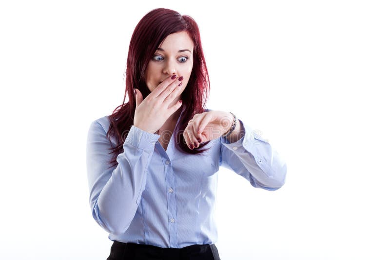 Woman checking the time. stock image. Image of meeting - 38926971
