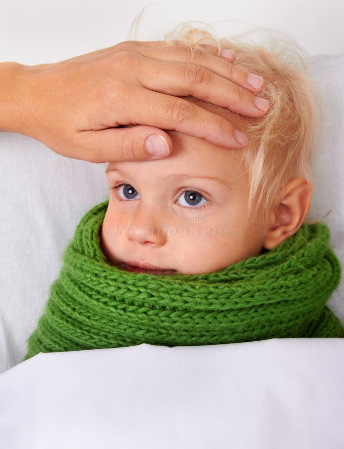 Sick baby stock image. Image of heat, girl, face, human - 29750997