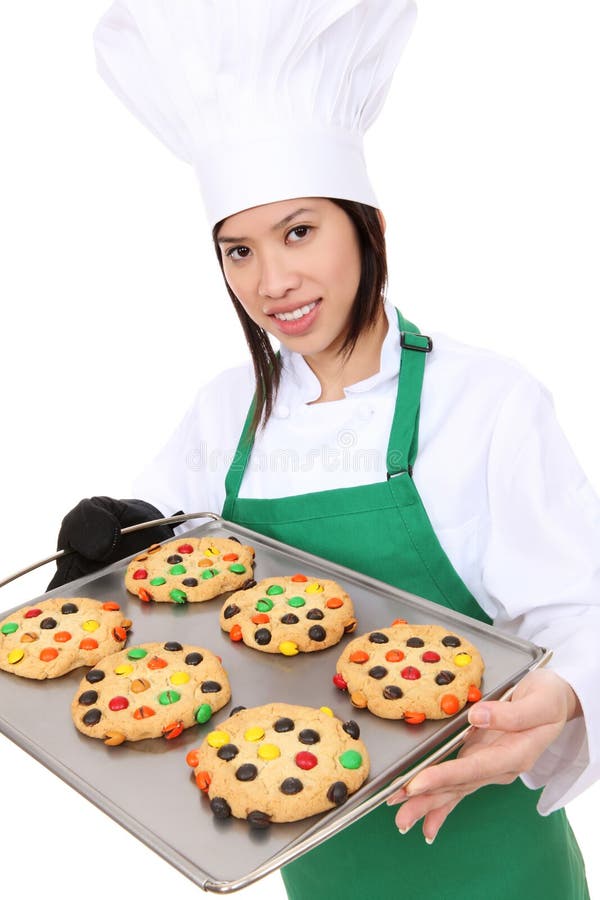 Woman Chef with Cookies stock image. Image of cookies - 7918261