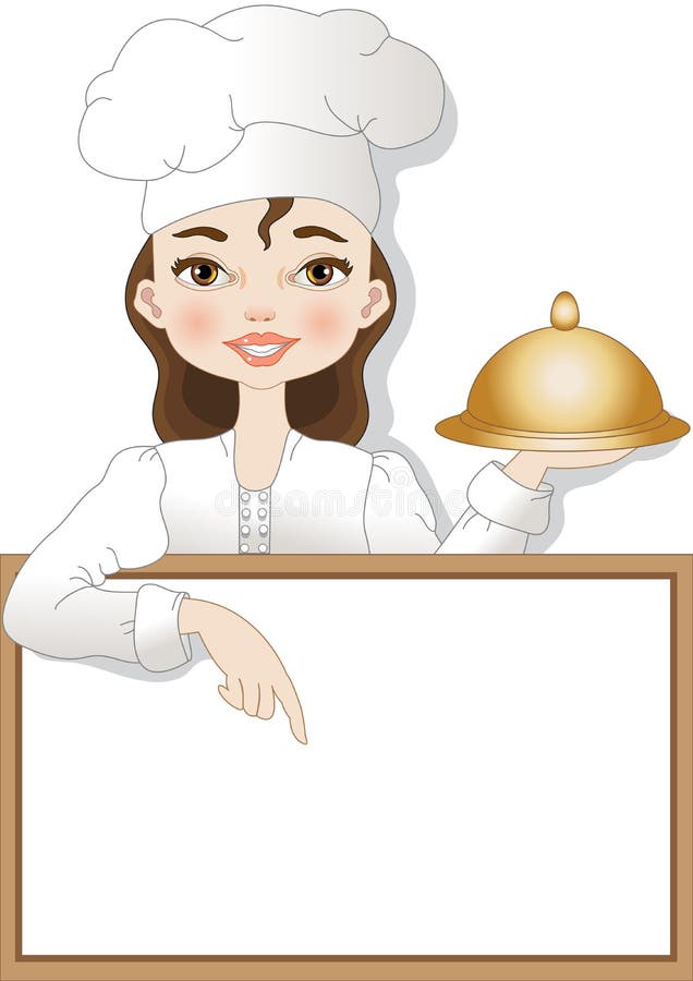 Woman Chef stock vector. Illustration of ingredients - 39670903