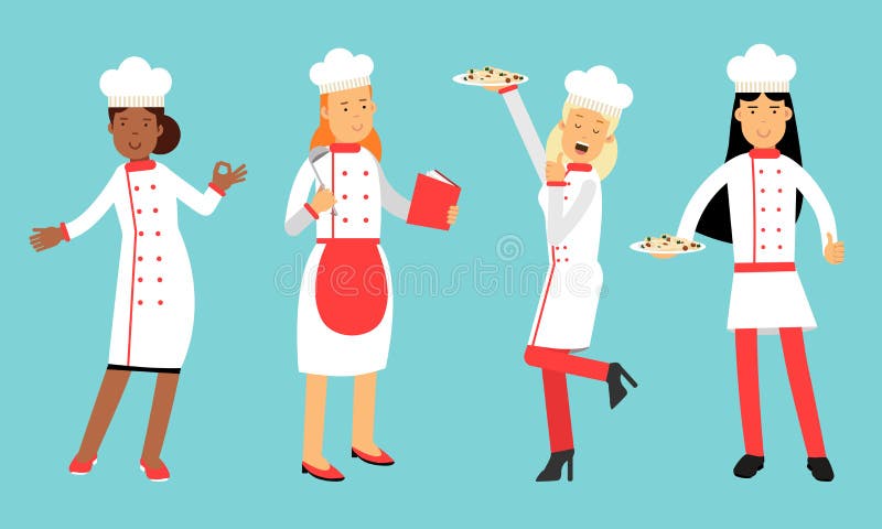 Chef Woman Uniform Taste Food Stock Illustrations 93 Chef Woman