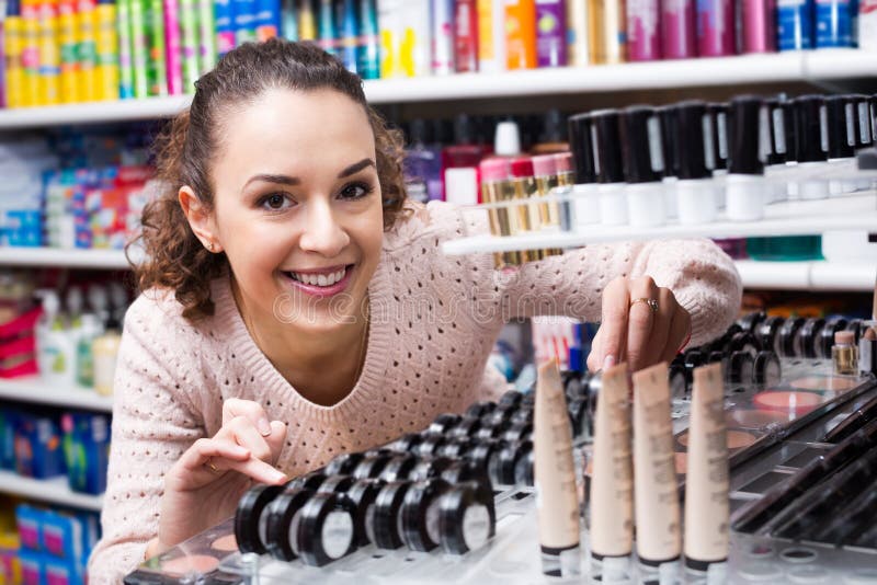 Woman Choosing Things for Makeup Stock Photo - Image of russian, shadow ...