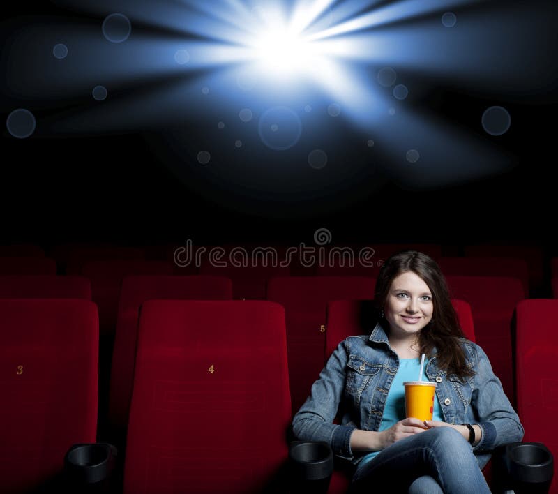 One Man Alone in Empty Cinema Hall Stock Photo - Image of auditorium ...