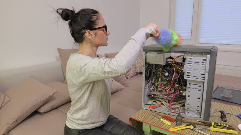 Broken Computer Monitor Displaying Stock Market Crash Stock Footage ...