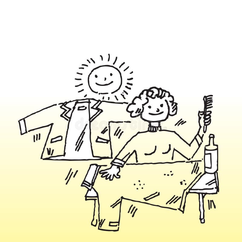 Woman cleaning clothes stock vector. Illustration of domestic - 5944822