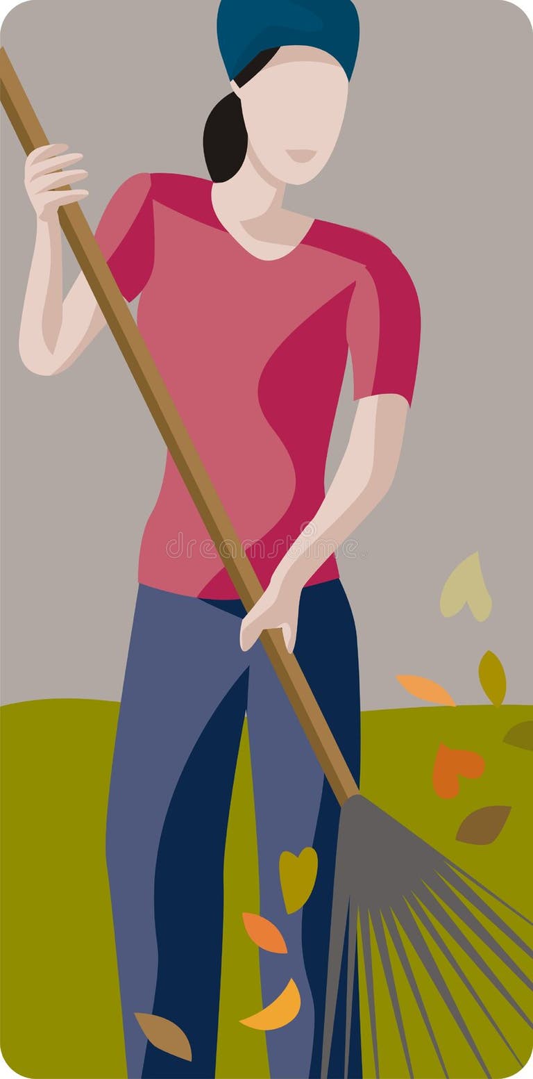 Raking Garden Stock Illustrations – 2,369 Raking Garden Stock ...