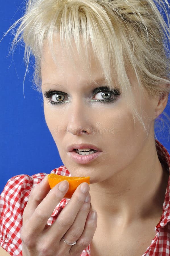 Clementine - Woman Shwoing Clementines Mandarin Orange Stock Image ...
