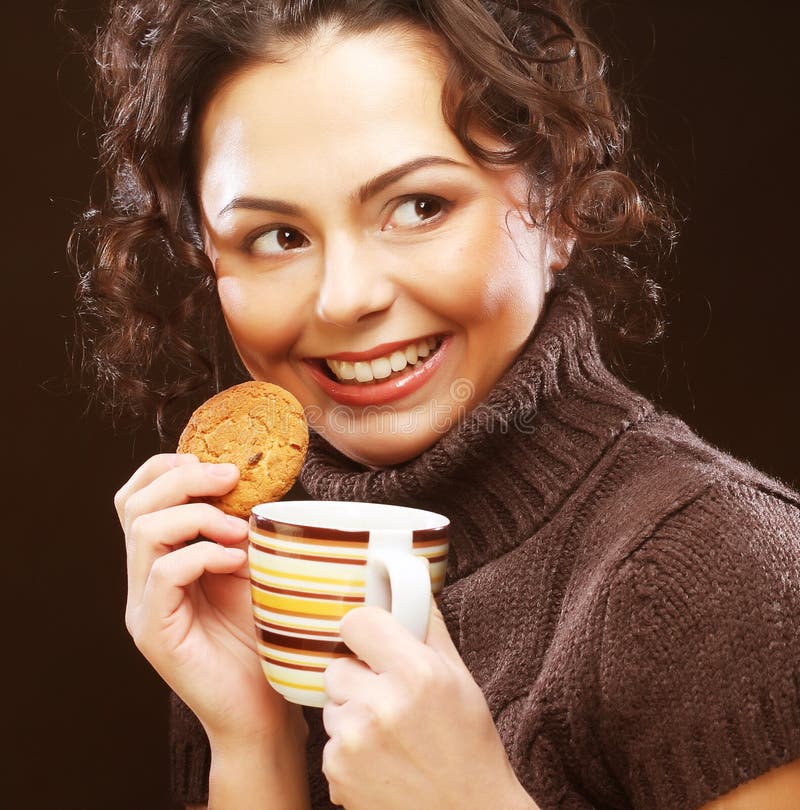 Woman drinking coffee stock image. Image of aromatic - 32560921