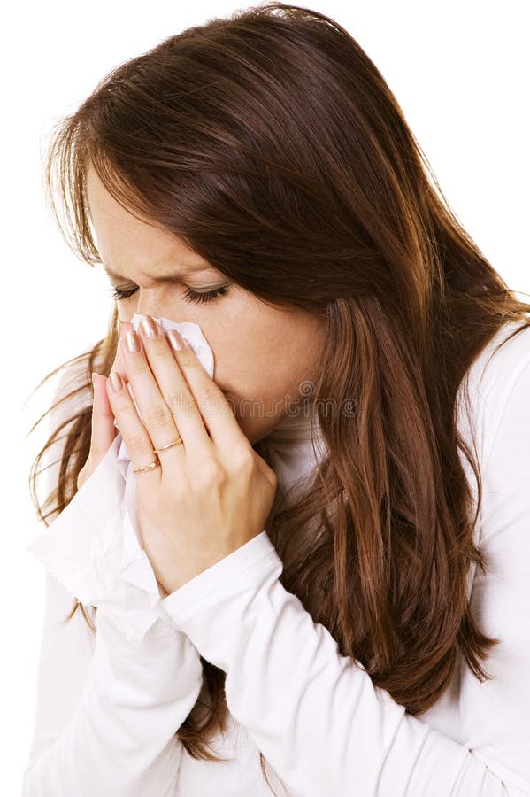 Woman with Cold in the Head Stock Image - Image of adult, mouth: 7057079