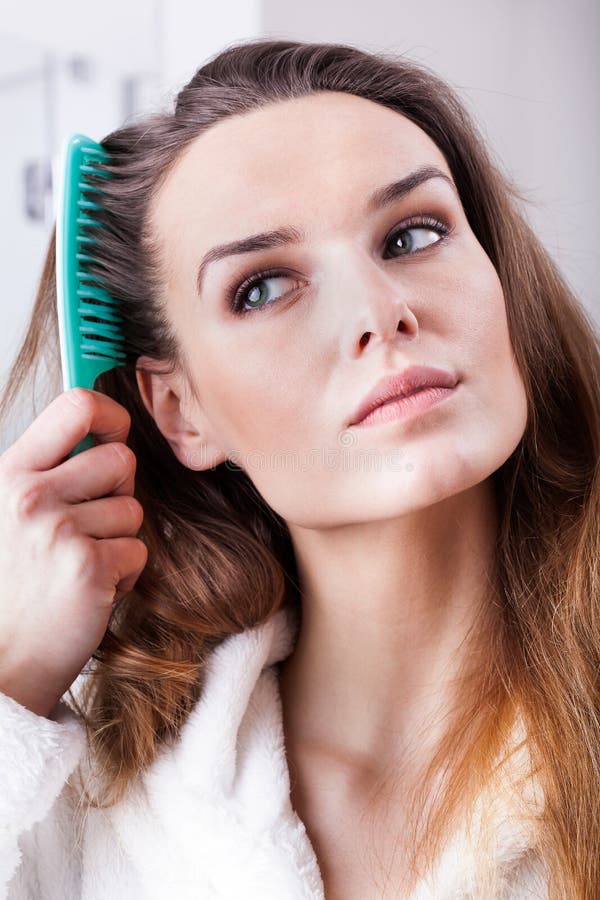 Combing his hair stock photo. Image of look, health, charm - 920844