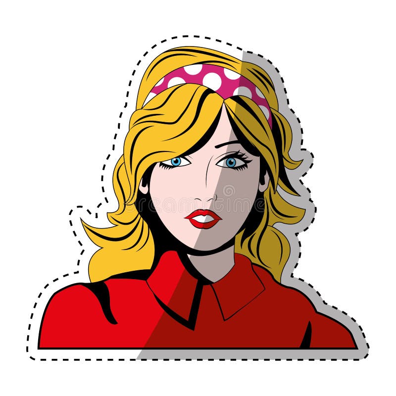 Woman comic face stock vector. Illustration of people - 81531690