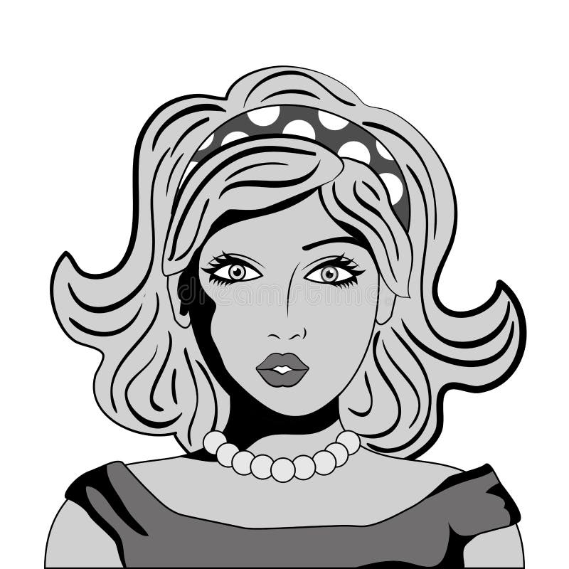 Woman Comic Face Stock Vector Illustration Of Retro 81679524