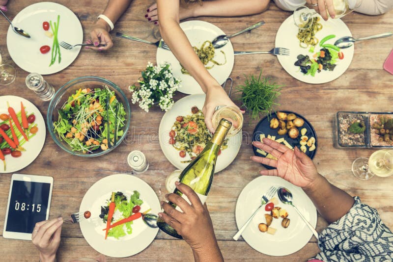 Woman Communication Dinner Together Concept Stock Photo - Image of ...