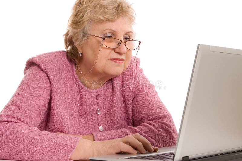 Woman at the computer stock image. Image of laptop, caucasian - 19046373