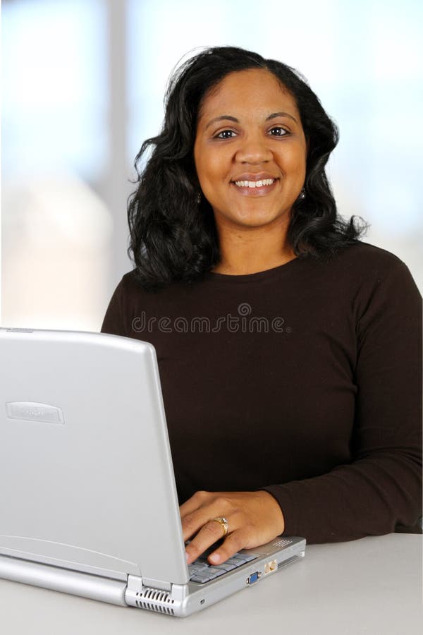 Woman on Computer stock photo. Image of teen, blond, white - 1631032