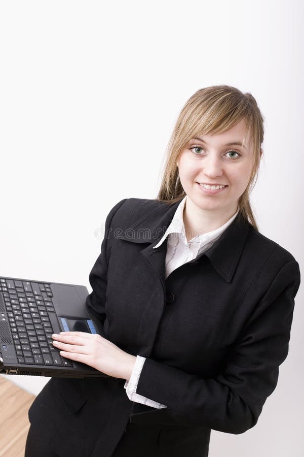 Woman With Computer Picture. Image: 4603097
