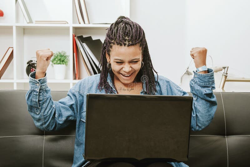 Woman computer laptop stock photo. Image of laptop, casino - 85807874