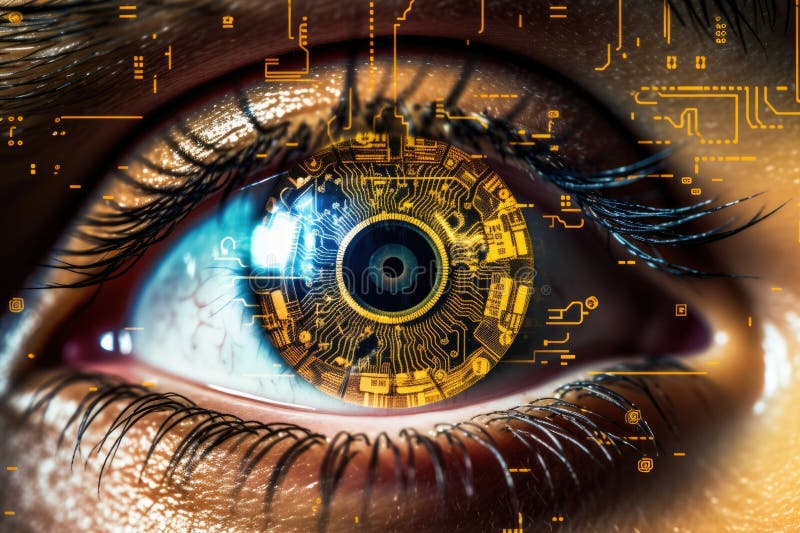 Woman Concept Computer Future Secure Technology Identification Access ...