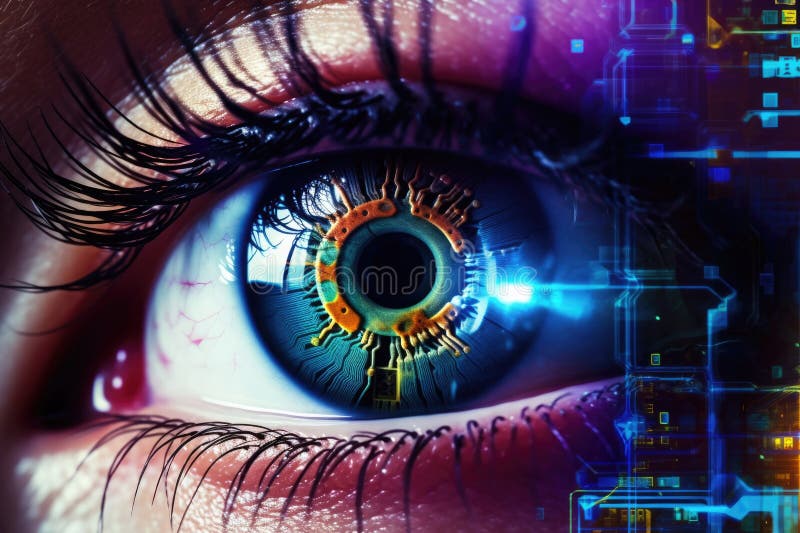 Woman Concept Scan Future Identification Vision Eye Human Technology ...