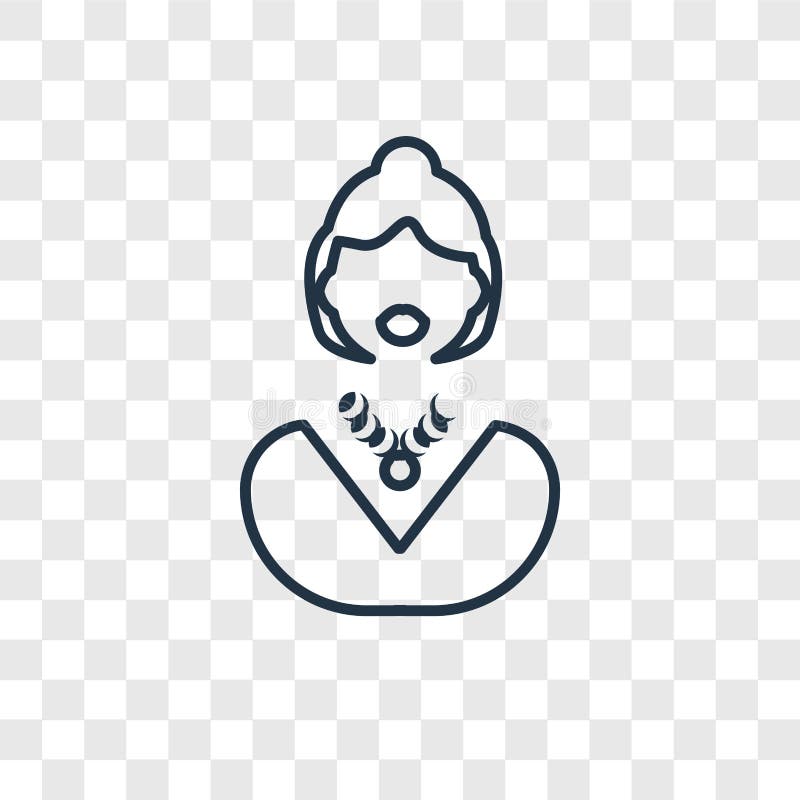 Woman Concept Vector Linear Icon Isolated on Transparent Background ...