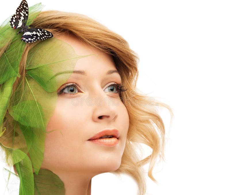 Woman in Conceptual Spring Costume Stock Photo - Image of cheerful ...