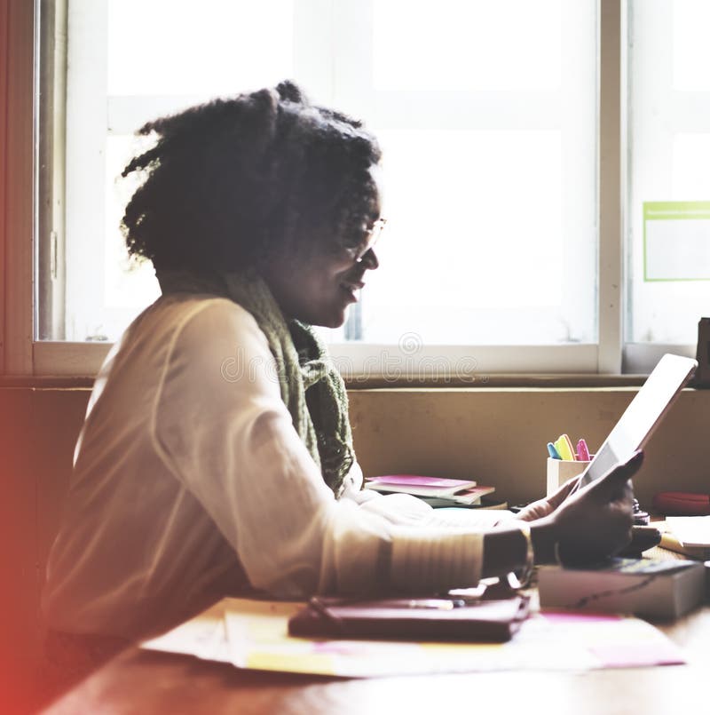 Woman Connection Computer Networking Wireless Concept Stock Photo ...