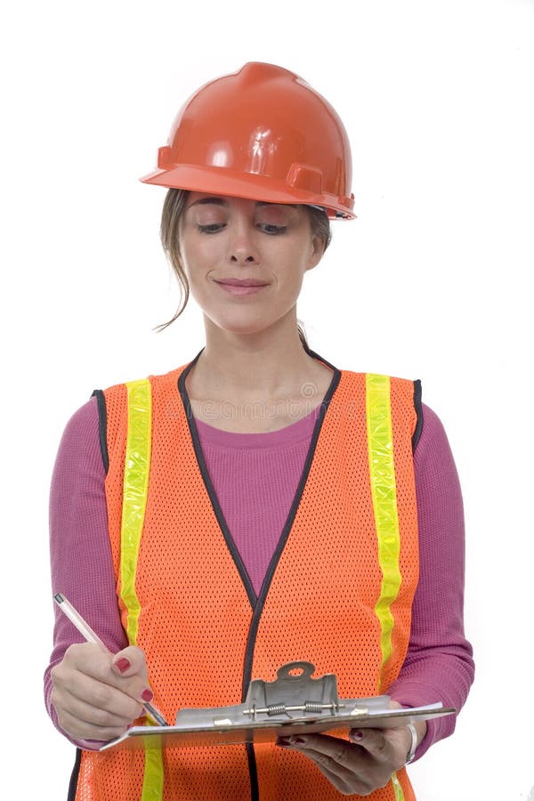 Woman construction outfit stock image. Image of looking - 20386783