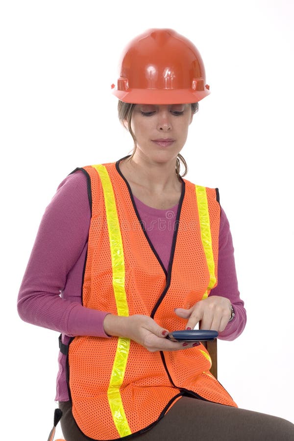 Woman construction outfit stock image. Image of engineer - 20386833