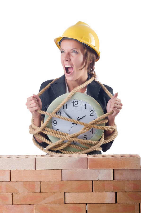 Woman construction worker stock image. Image of business - 39886587