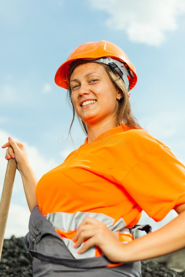 Woman construction worker stock photo. Image of female - 83582012
