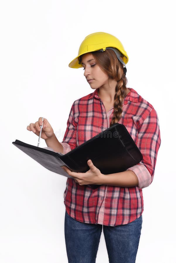Woman construction worker stock photo. Image of caucasian - 72957332