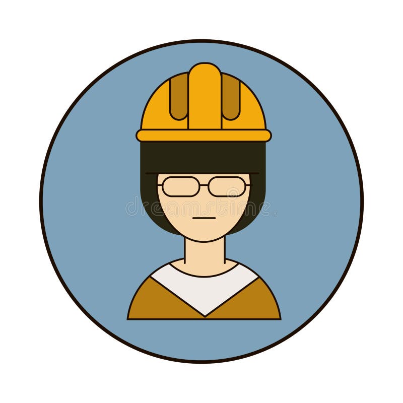 Woman Construction Worker Vector Avatar Vector Illustration Stock ...